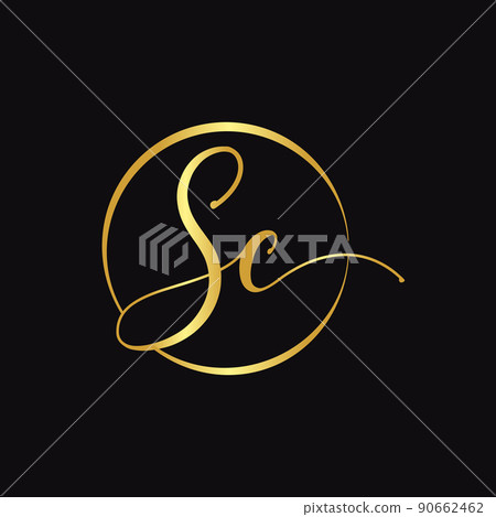 Initial SC letter Logo Design vector Template.... - Stock Illustration ...