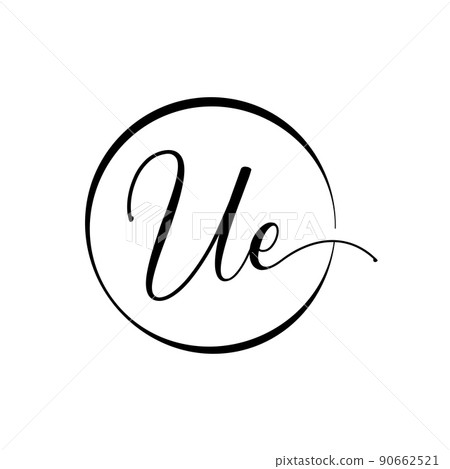 Initial UE letter Logo Design vector Template.... - Stock Illustration ...
