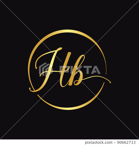HB Script Logo Design Vector Template. Initial... - Stock Illustration [90662713] - PIXTA