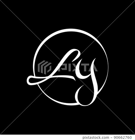 Initial LY letter Logo Design vector Template.... - Stock Illustration ...