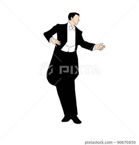 Tailcoat man - Stock Illustration [90670850] - PIXTA
