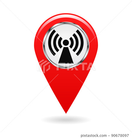 Map pointer. Index electromagnetic field areas... - Stock Illustration ...