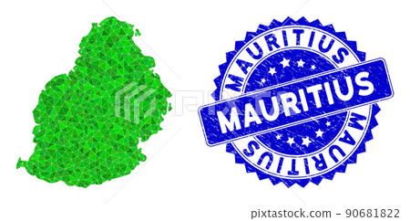 Rosette Rubber Stamp Seal With Green Vector... - Stock Illustration ...