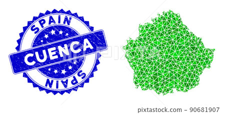 Rosette Distress Stamp Seal And Green Vector... - Stock Illustration [90681907] - PIXTA