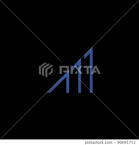 Cool and elegant initial letter A - Stock Illustration [90691751] - PIXTA