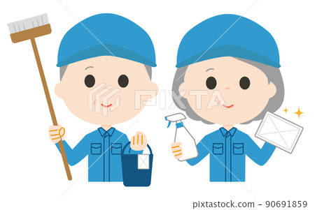 2 cleaners - Stock Illustration [90691859] - PIXTA