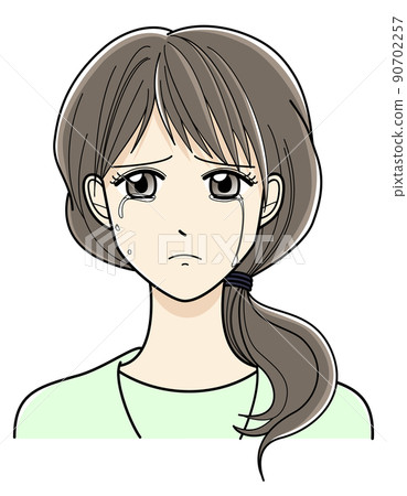 Woman crying - Stock Illustration [90702257] - PIXTA