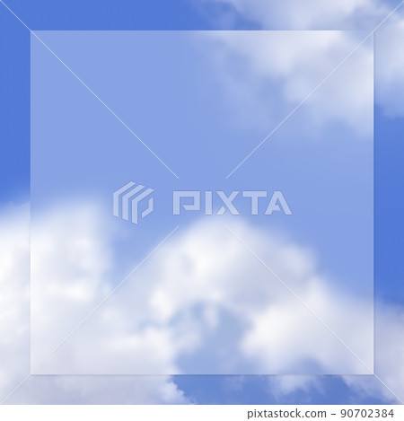 Simple frame of sky and clouds - Stock Illustration [90702384] - PIXTA