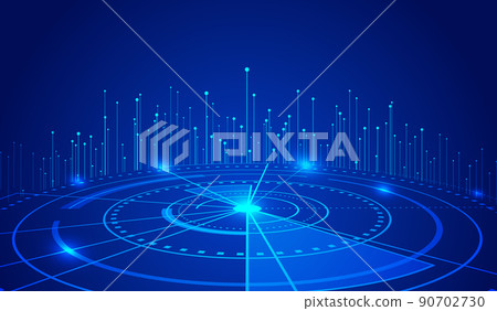 Electric circuit board, black line abstract... - Stock Illustration ...