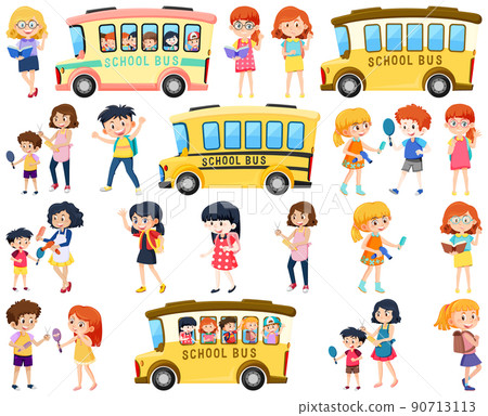 Cute School Kids Clip Art