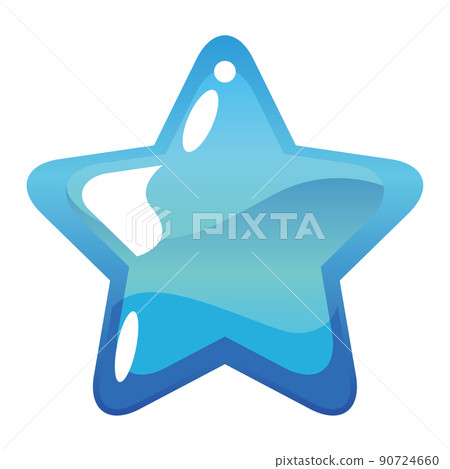 Rounded blue star - Stock Illustration [90724660] - PIXTA
