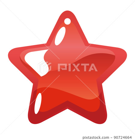 Rounded red star - Stock Illustration [90724664] - PIXTA