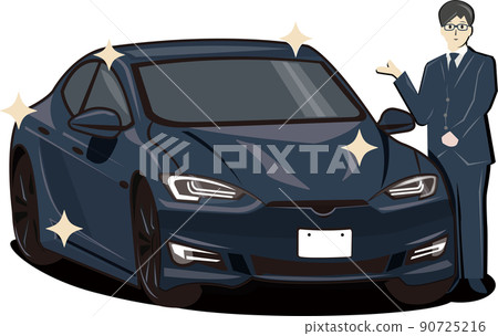 Luxury cars and salesmen - Stock Illustration [90725216] - PIXTA
