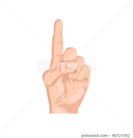 Index finger flat icon. Colored vector element... - Stock Illustration ...