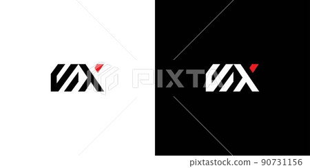 Unique and bold letter NX initials logo design - Stock Illustration ...