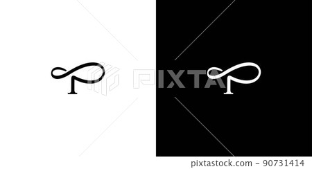 Unique and modern letter P infinity logo design - Stock Illustration ...