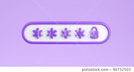 Locked password field with closed padlock 3d... - Stock Illustration [90732503] - PIXTA