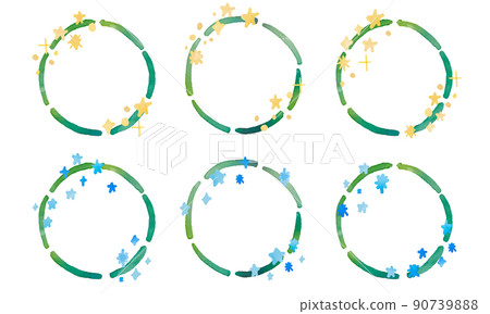 Watercolor. Bamboo frame with a watercolor... - Stock Illustration ...