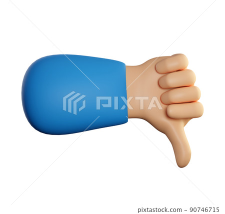 Human hand thumb down symbol with fingers... - Stock Illustration ...