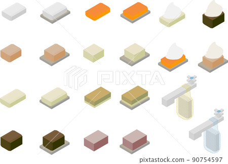 Various isometric bar soaps - Stock Illustration [90754597] - PIXTA