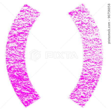 Symbol drawn with crayon Parentheses () Pink... - Stock Illustration ...