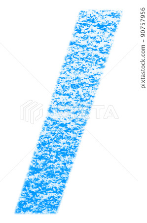 Symbol drawn with crayon Slash / Blue... - Stock Illustration [90757956 ...