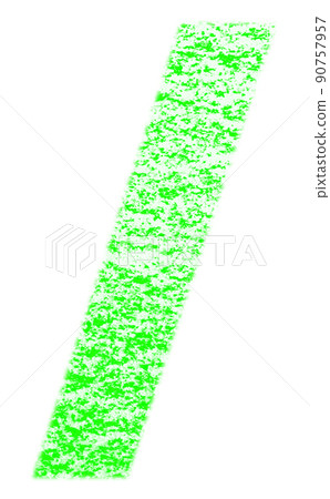 Symbol drawn with crayon Slash / Green... - Stock Illustration ...