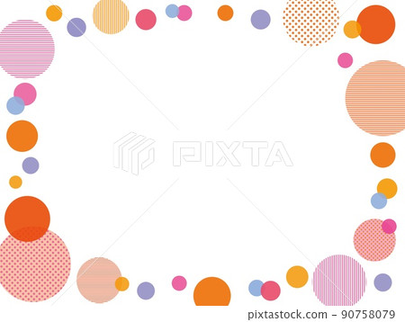 Dot frame white background - Stock Illustration [90758079] - PIXTA
