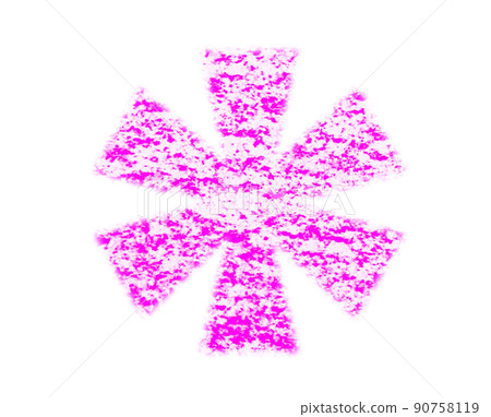 Symbol drawn with crayon Asterisk ︎ Pink... - Stock Illustration ...