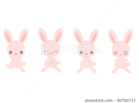 Rabbit character illustration set - Stock Illustration [90760715] - PIXTA