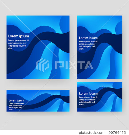 ocean blue wave brochure templates for business... - Stock Illustration ...