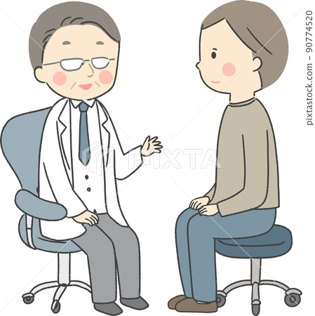 Male doctor interviewing - Stock Illustration [90774520] - PIXTA