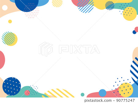 Dot geometry frame with colorful color scheme - Stock Illustration ...