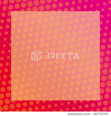 Dot gradation frame pink - Stock Illustration [90778705] - PIXTA
