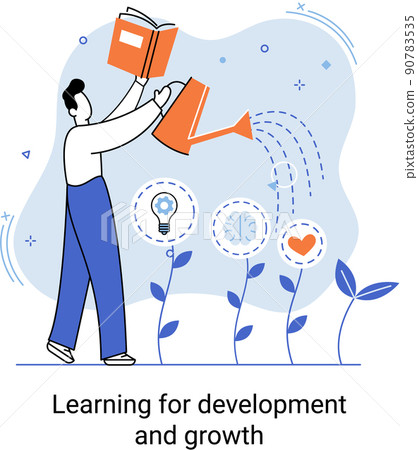 Learning for development and growth. Self... - Stock Illustration ...