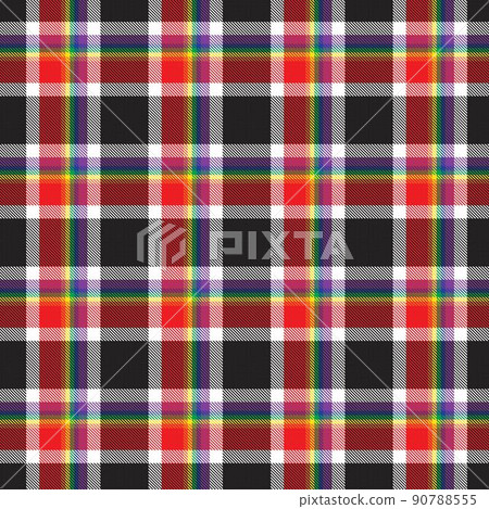 Rainbow Plaid Tartan Checkered Seamless Pattern - Stock Illustration ...