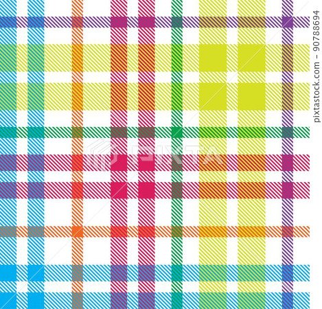 Rainbow Plaid, checkered, tartan seamless... - Stock Illustration ...