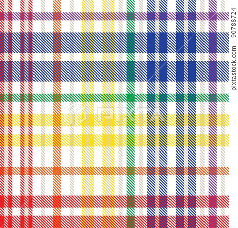 Rainbow Plaid, checkered, tartan seamless... - Stock Illustration ...