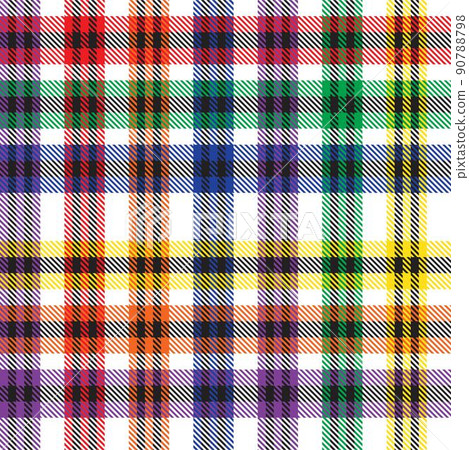 Rainbow Plaid, checkered, tartan seamless... - Stock Illustration ...