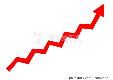 Rising arrow. Image of price increase and sales... - Stock Illustration ...