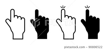 Index finger pointer Mouse cursor - Stock Illustration [90806522] - PIXTA