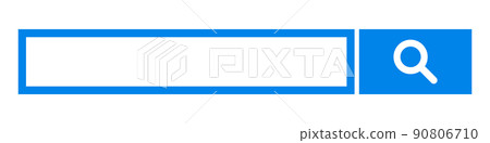 Search bar and search button blue - Stock Illustration [90806710] - PIXTA