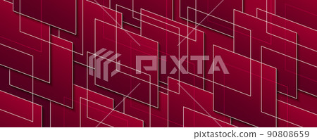 Abstract red square shape background. Modern... - Stock Illustration [90808659] - PIXTA