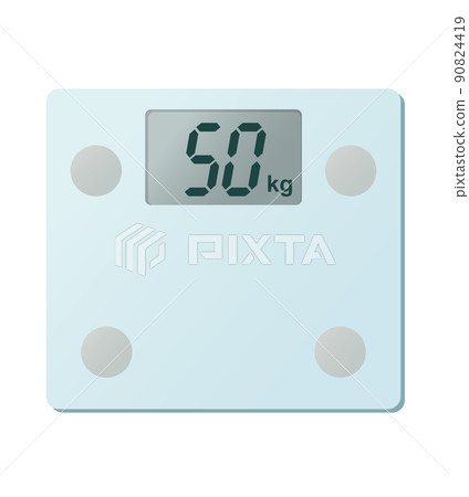 Vector illustration of digital scale 50kg display - Stock Illustration ...