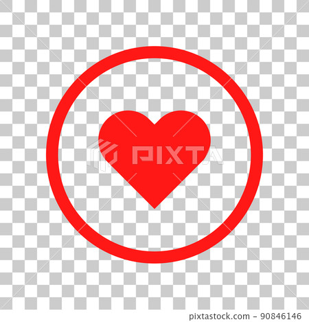 Heart symbol transparent background - Stock Illustration [90846146] - PIXTA
