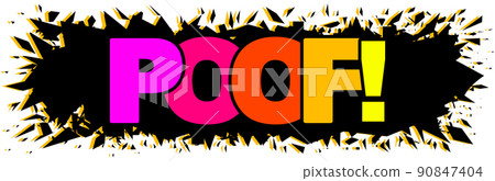 Poof Comic Rainbow Text - Stock Illustration [90847404] - PIXTA