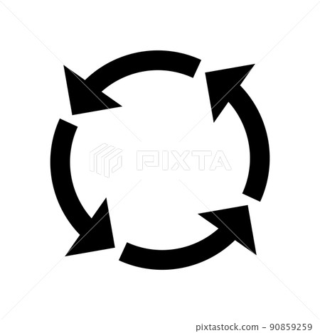 Recycle symbol 4 arrows - Stock Illustration [90859259] - PIXTA