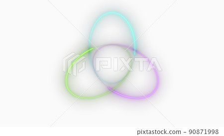 CG circle 3 different color ellipses - Stock Illustration [90871998 ...