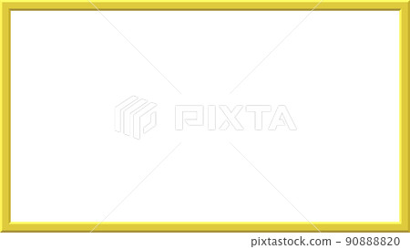 Simple yellow picture frame 16: 9 - Stock Illustration [90888820] - PIXTA