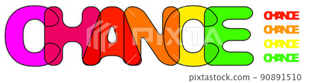 CHANCE Rainbow Text-插圖素材 [90891510] - PIXTA圖庫